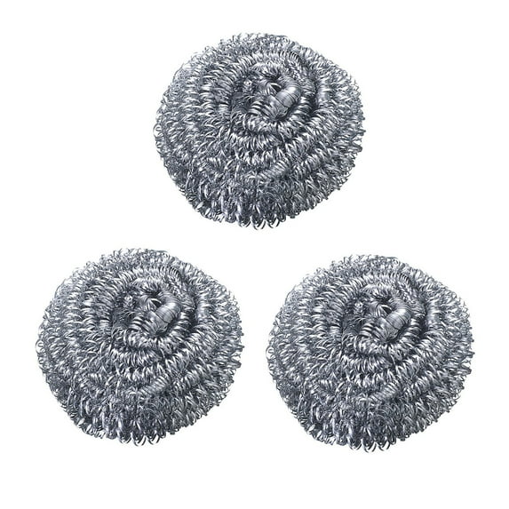 3 Pcs Stainless Steel Scourers Sponges,Stainless Steel Pot Scrubber ...
