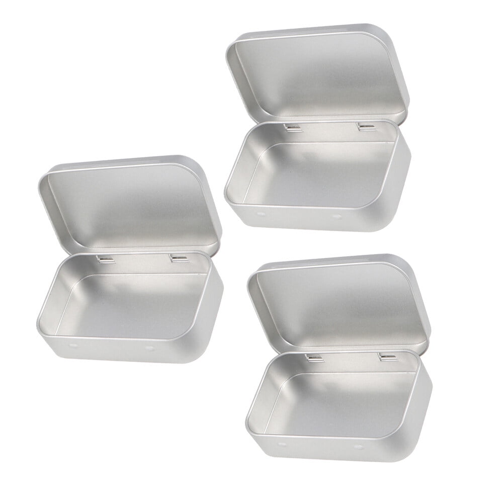 3 Pcs Storage Box Empty Iron Rectangular Boxes Gift Card Boxes for ...