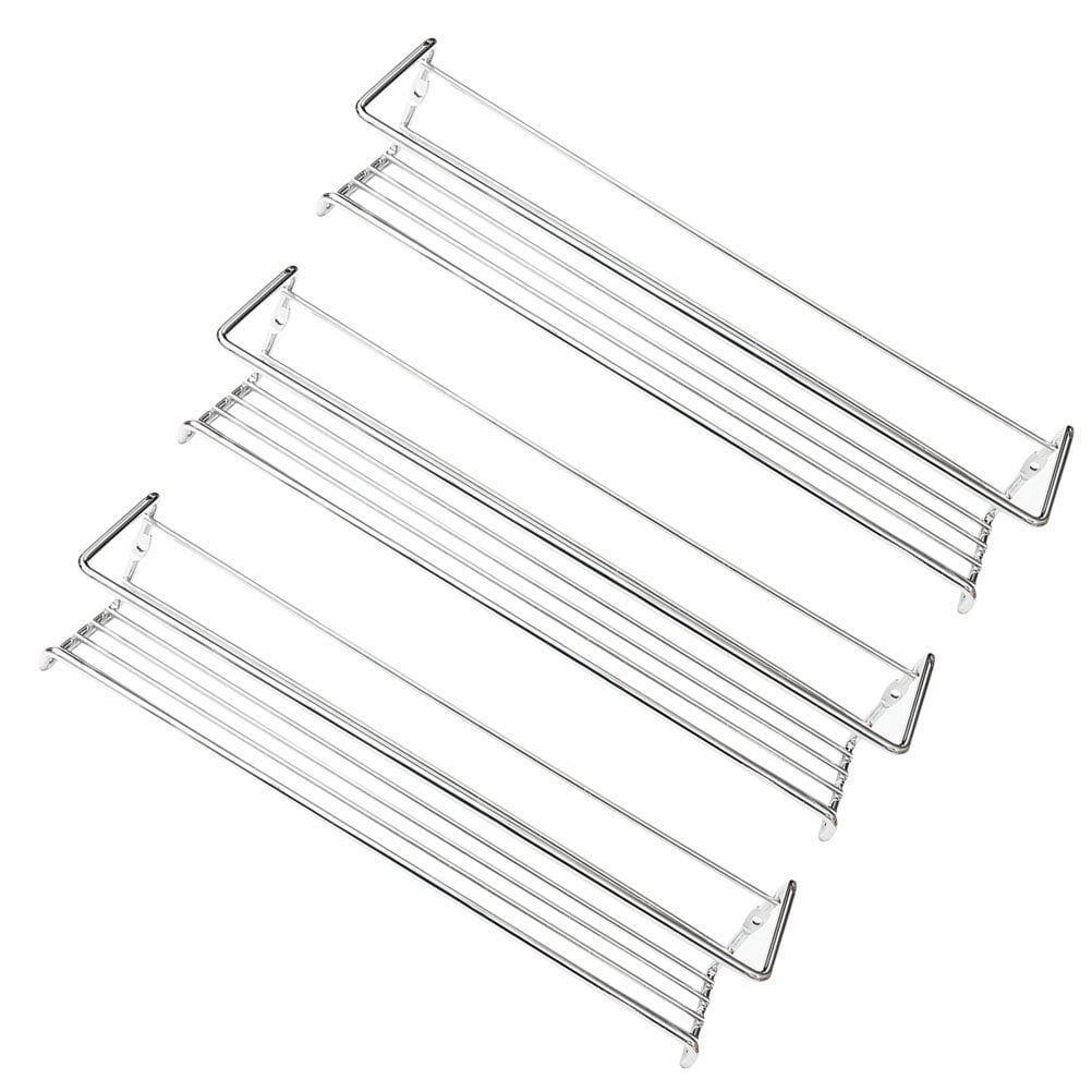 REOFLYUP Storage Shelf Silver 3Pcs 11.4x2.4x2.4in Carbon Steel Zinc ...