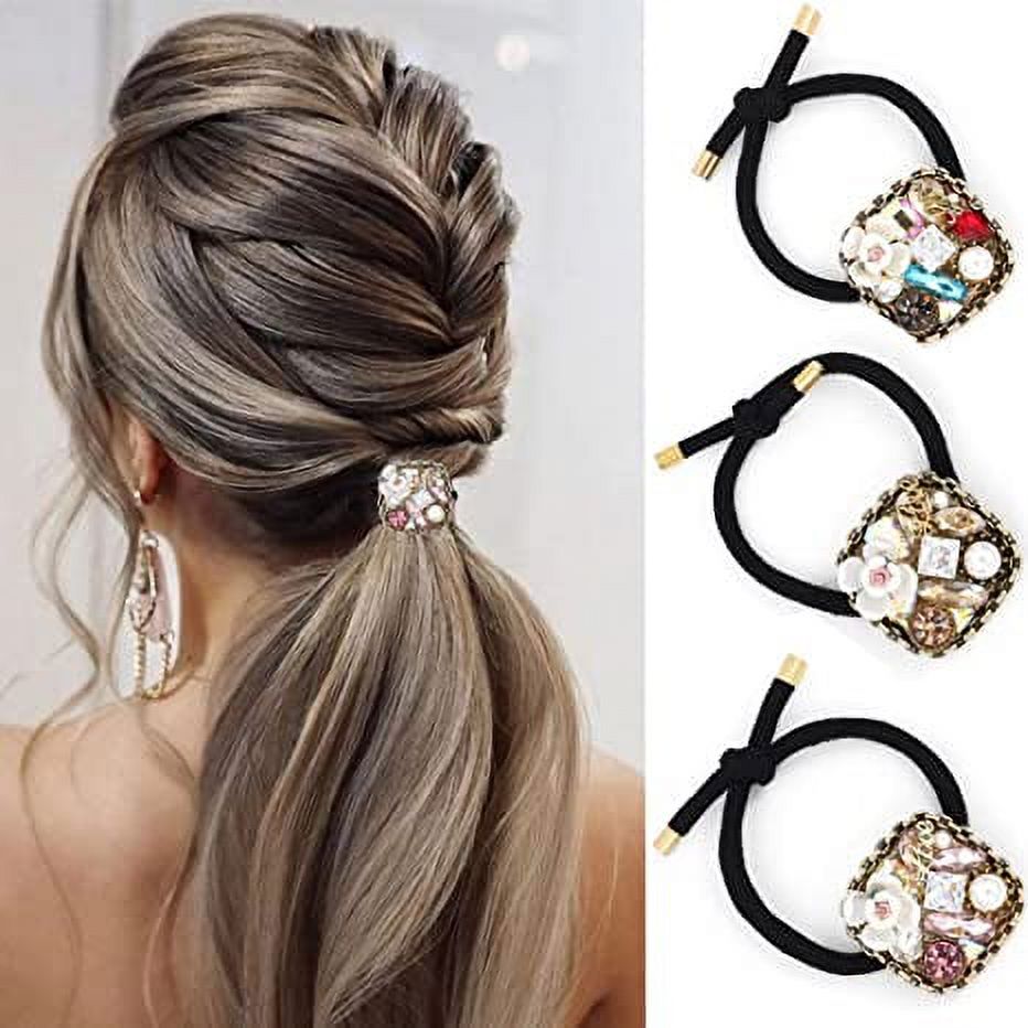 3 Pcs Stretchy Hair Ties Hair Jewelry Ponytail Hair Accessories for ...