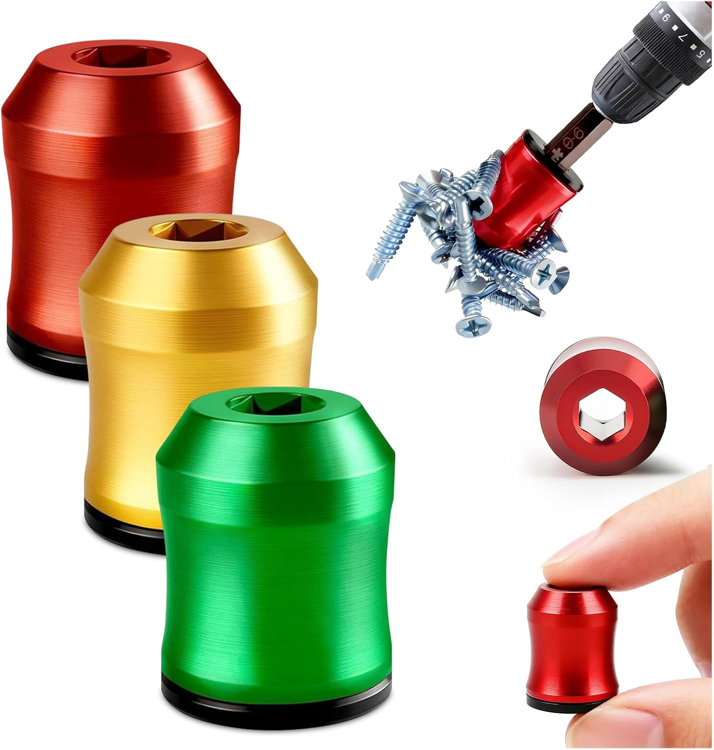 3 Pcs Strong Magnetic Screw Ring, 2026 New Screwdriver Head Magnetic ...