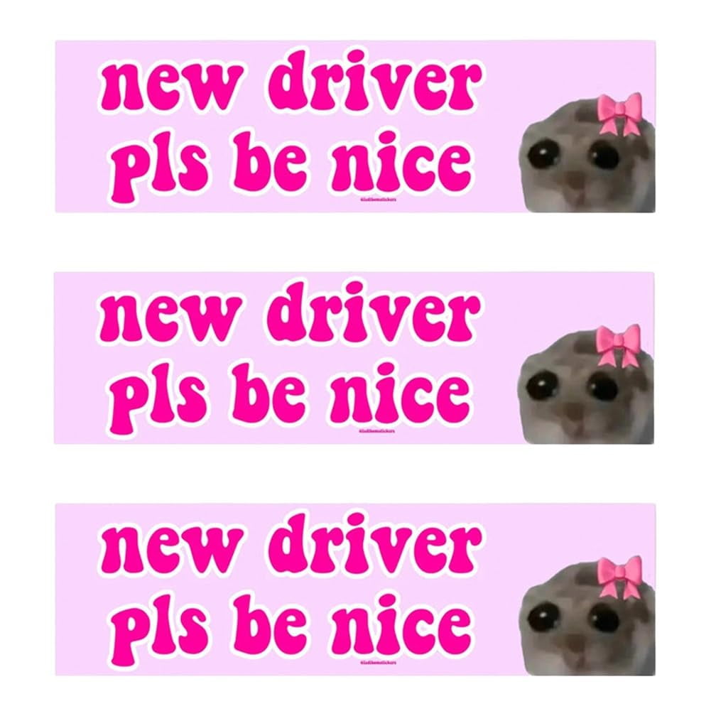 3 Pcs Student Driver Sticker Magnet for Car, New Driver Please Be Nice ...