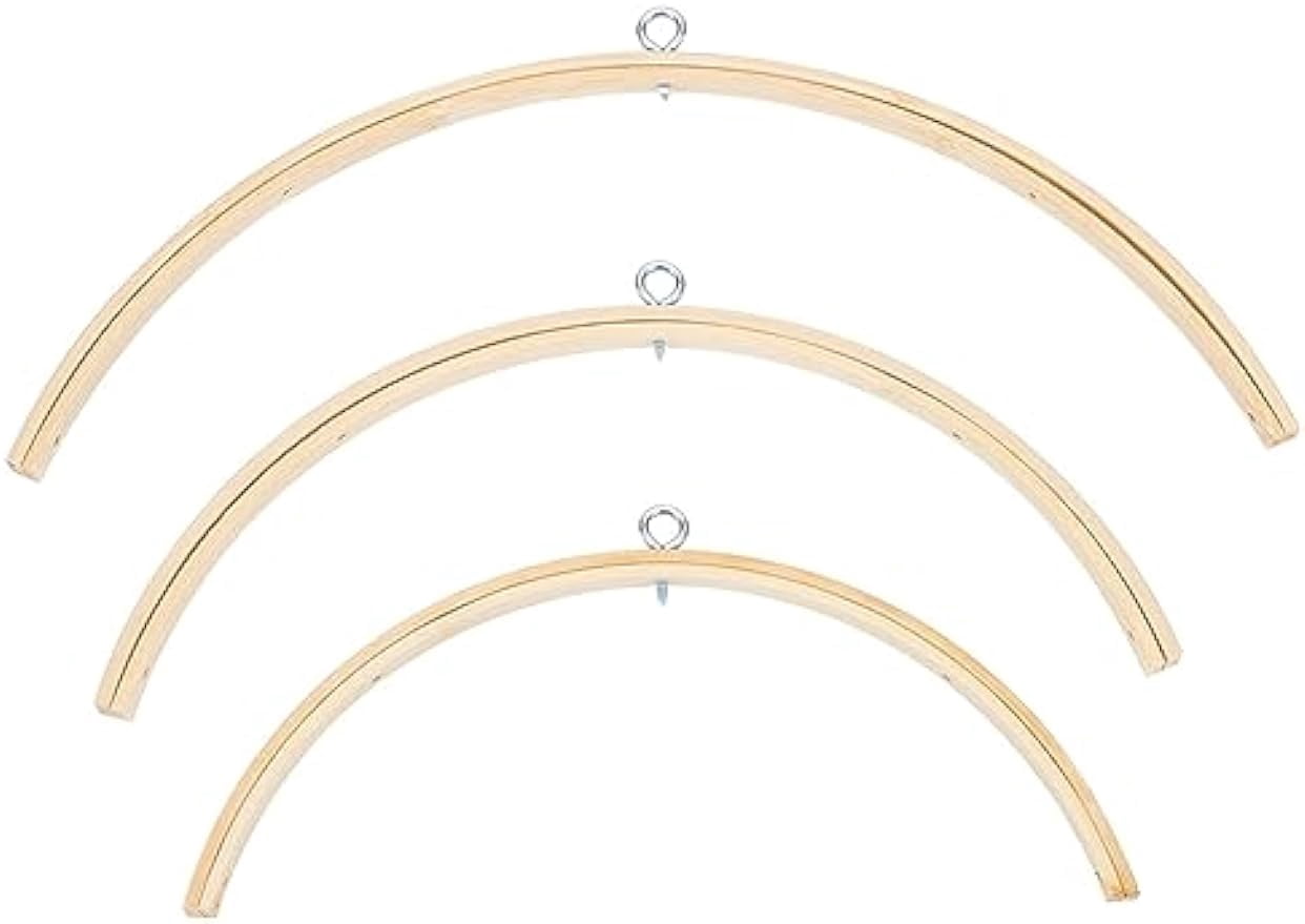 3 Pcs 3 Styles Bed Bell Nursery Mobile Crib Bed Bell Wooden Wind Chime ...