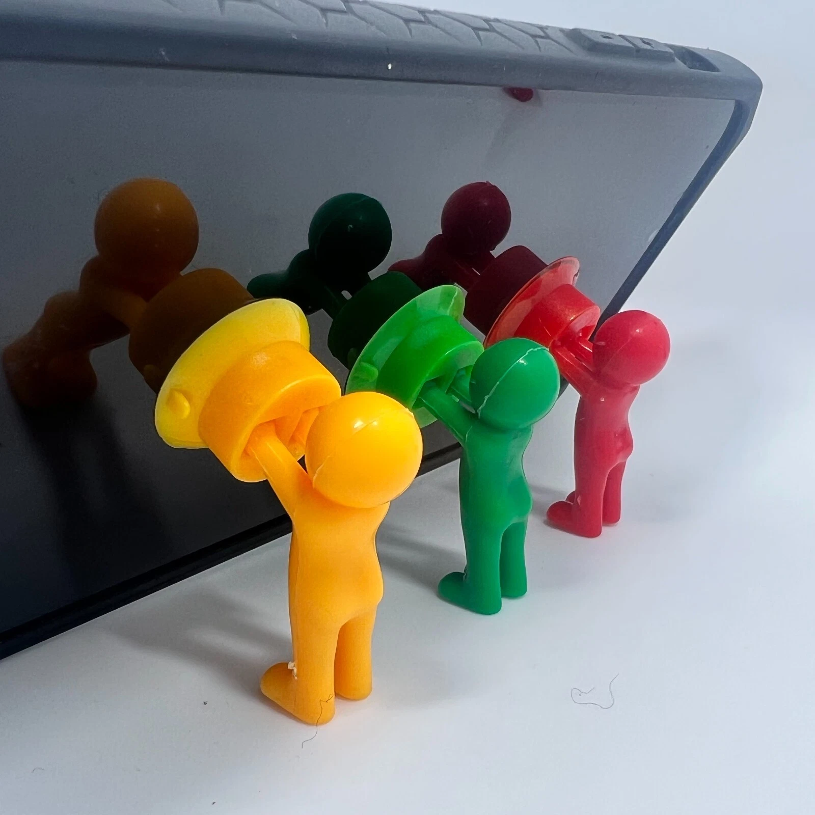 3 Pcs Suction Mobile Phone Holder, Man-Shape Cellphone Stand With ...