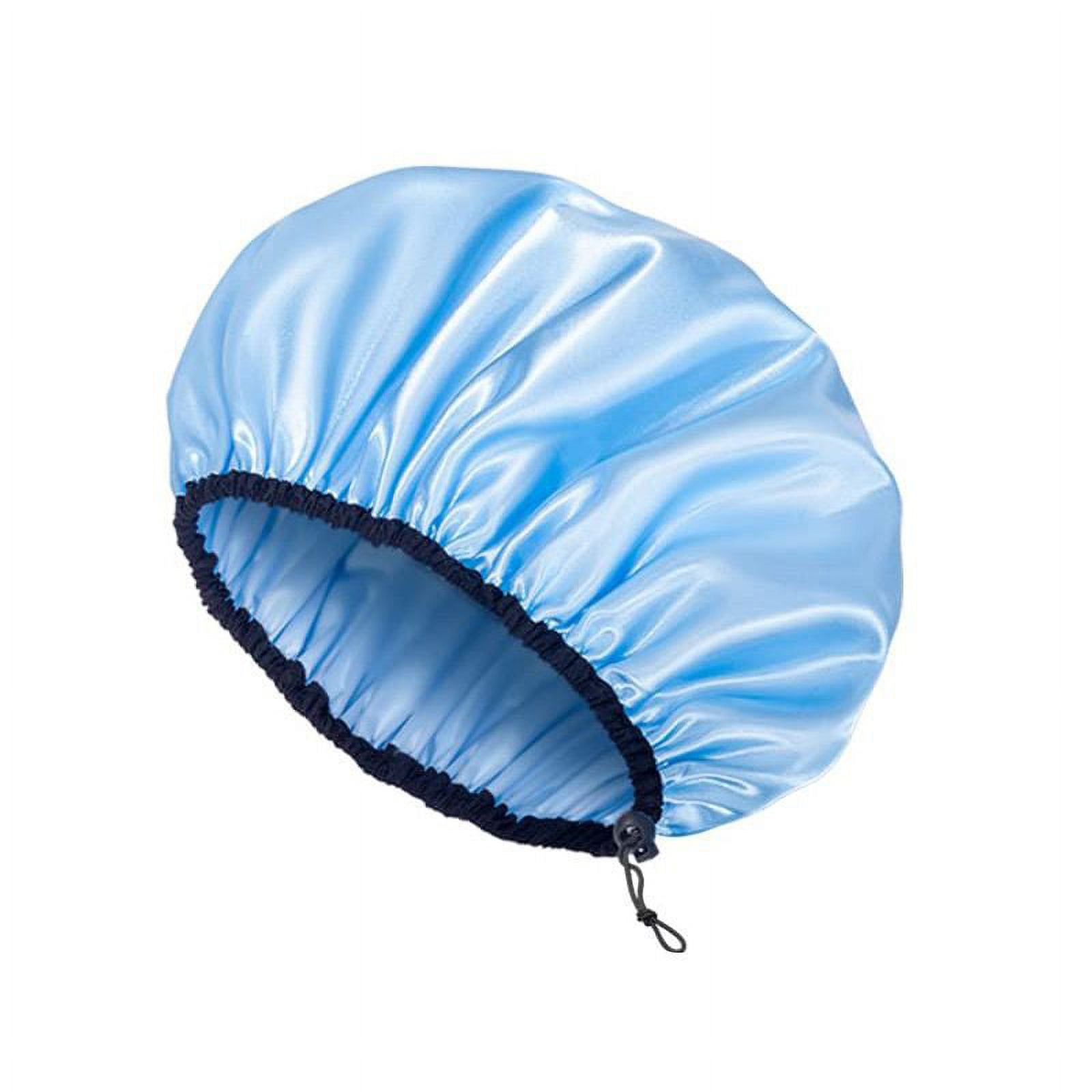 3 Pcs Super Jumbo Adjustable Satin Lined Shower Caps for Long Hair ...