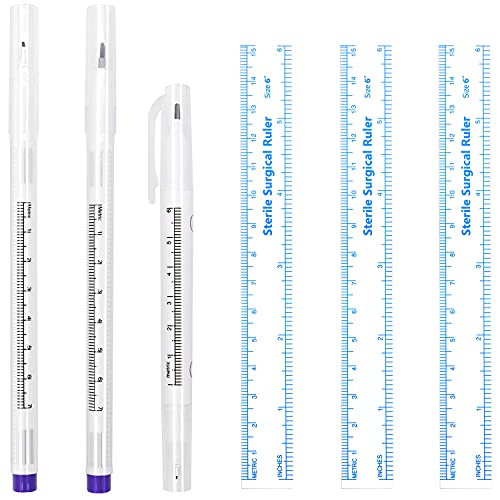 3 Pcs Surgical Skin Marker Pen, Professional Sterile Tip Tattoo Stencil ...