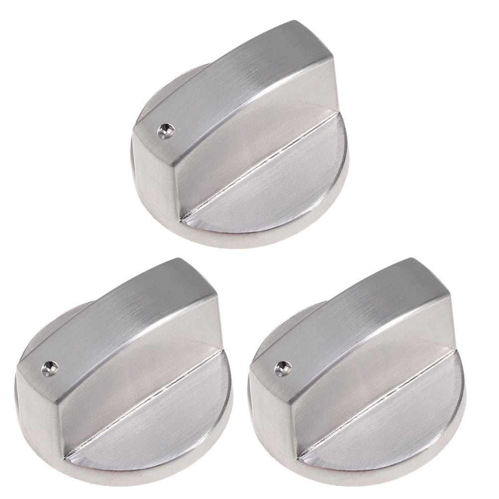 3 Pcs Switch Knob Silver Knobs Gas Stove Accessory Plate Handle Knobs ...