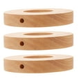3 Pcs Table Lamp Base Accessories Nightlight Wood Base for Lamp Bedside ...