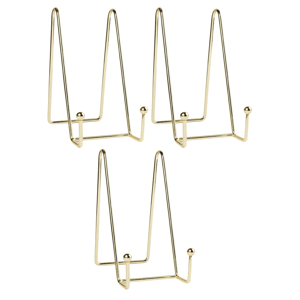 Golden Metal Plate Stand for Storage Display Rack with Stable Bottom ...