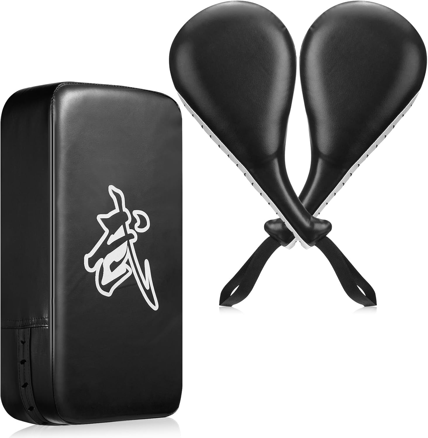 3 Pcs Taekwondo Kick Pads Muay Thai Pads MMA Karate Sparring Gear ...