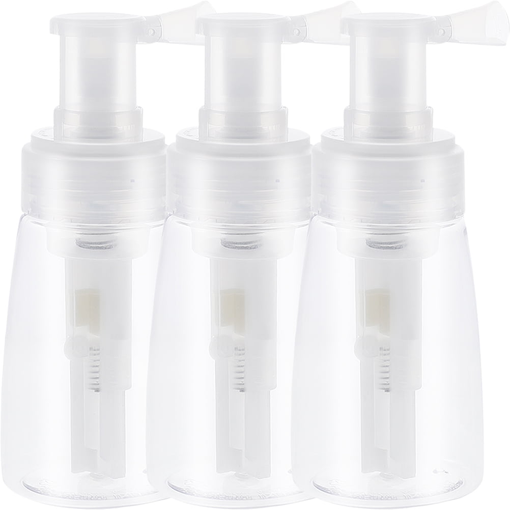3 Pcs Talcum Powder Bottle Spray Bottles Dry Pump Toiletry Travel ...