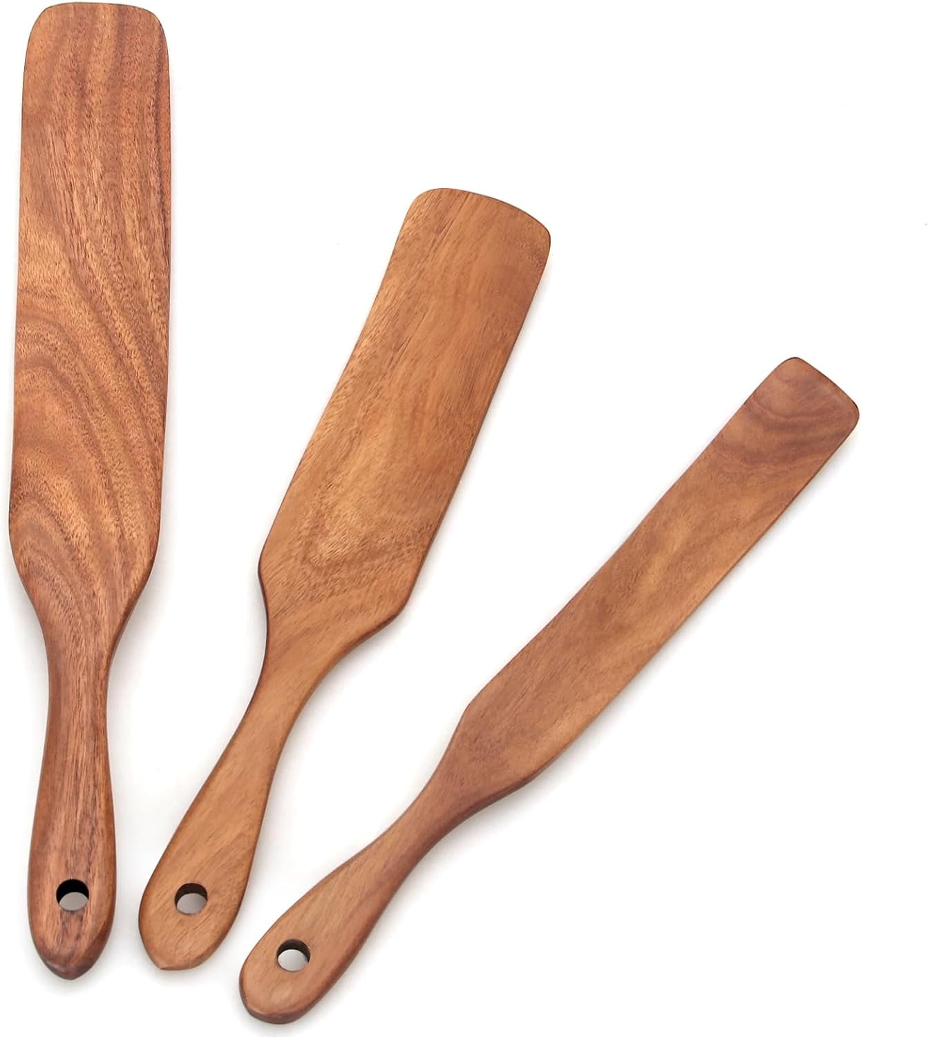 3 Pcs Teak Wood Spurtle Set for Sourdough Starter Spurtles Kitchen ...