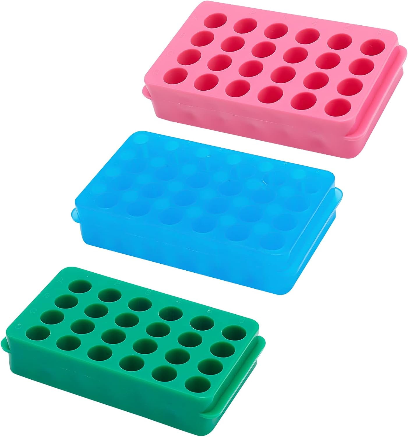 3 Pcs Test Tube Display Stands 24-Well Plastic Multipurpose Centrifuge ...