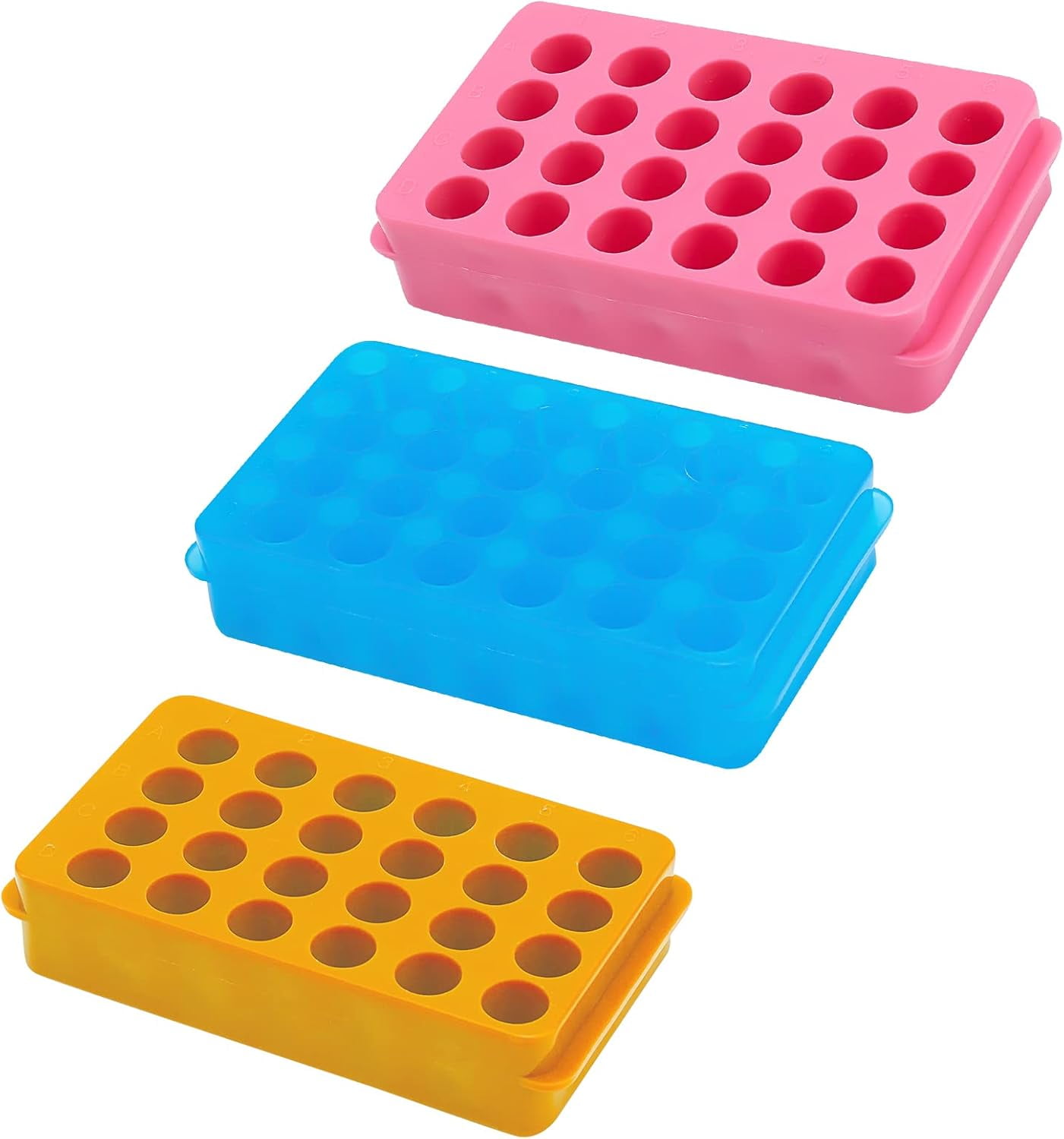 3 Pcs Test Tube Display Stands 24-Well Plastic Multipurpose Centrifuge ...