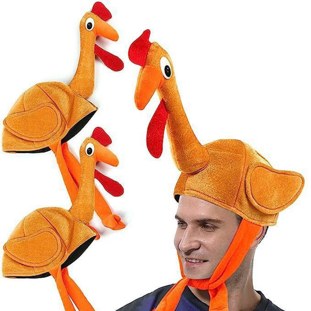 3 Pcs Thanks-Giving Turkey Hat Set Funny Hat Party Festival Cosplay Cap ...