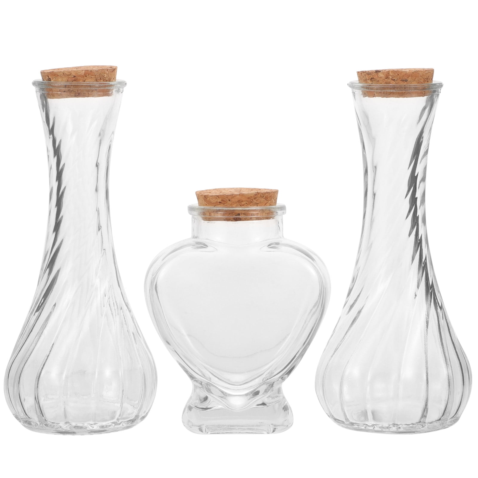 3 Pcs The Gift Small Glass Bottle Wedding Memorial Sand Ceremony Set ...