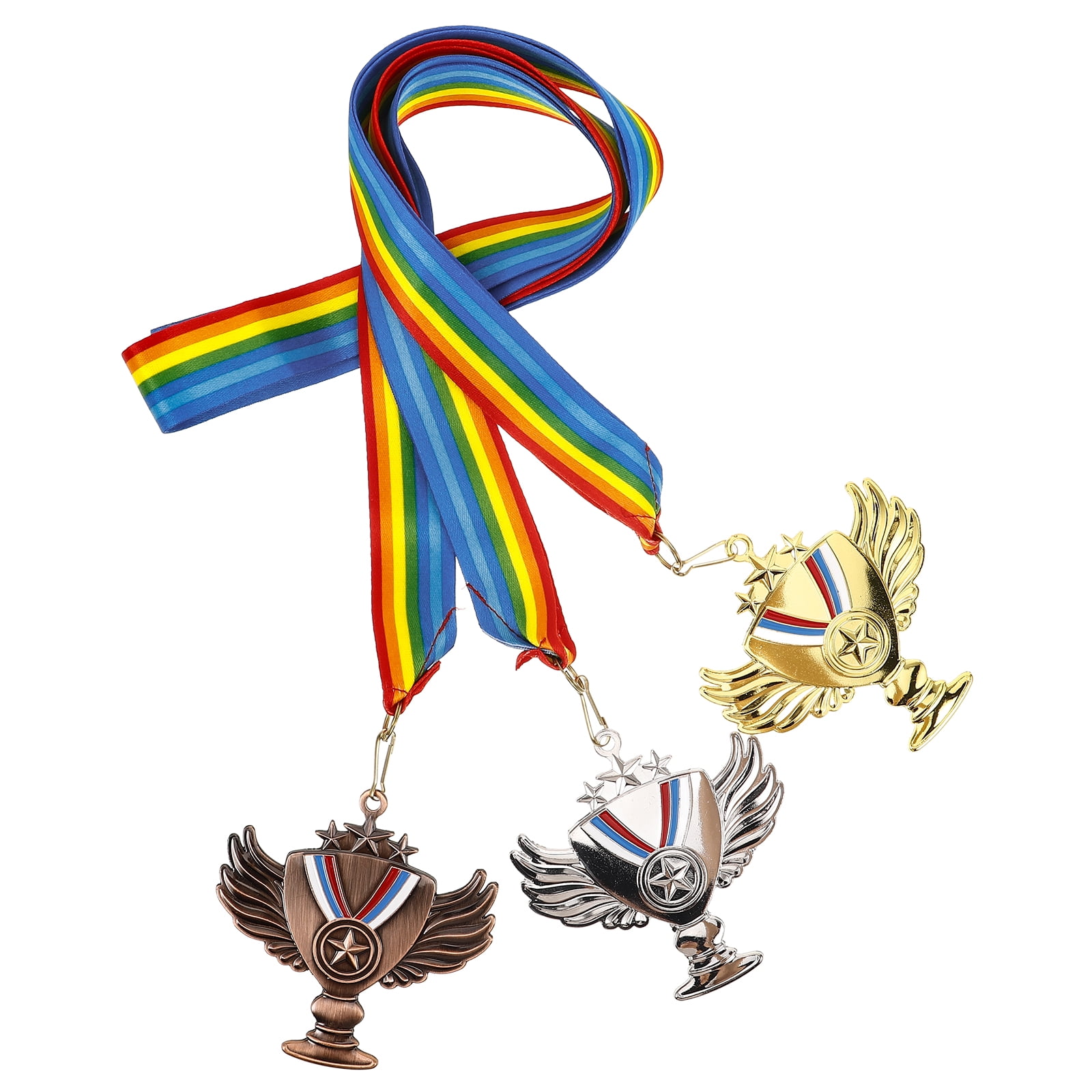 3 Pcs The Medal Award Medals with Lanyard Competition Medal Athletics ...