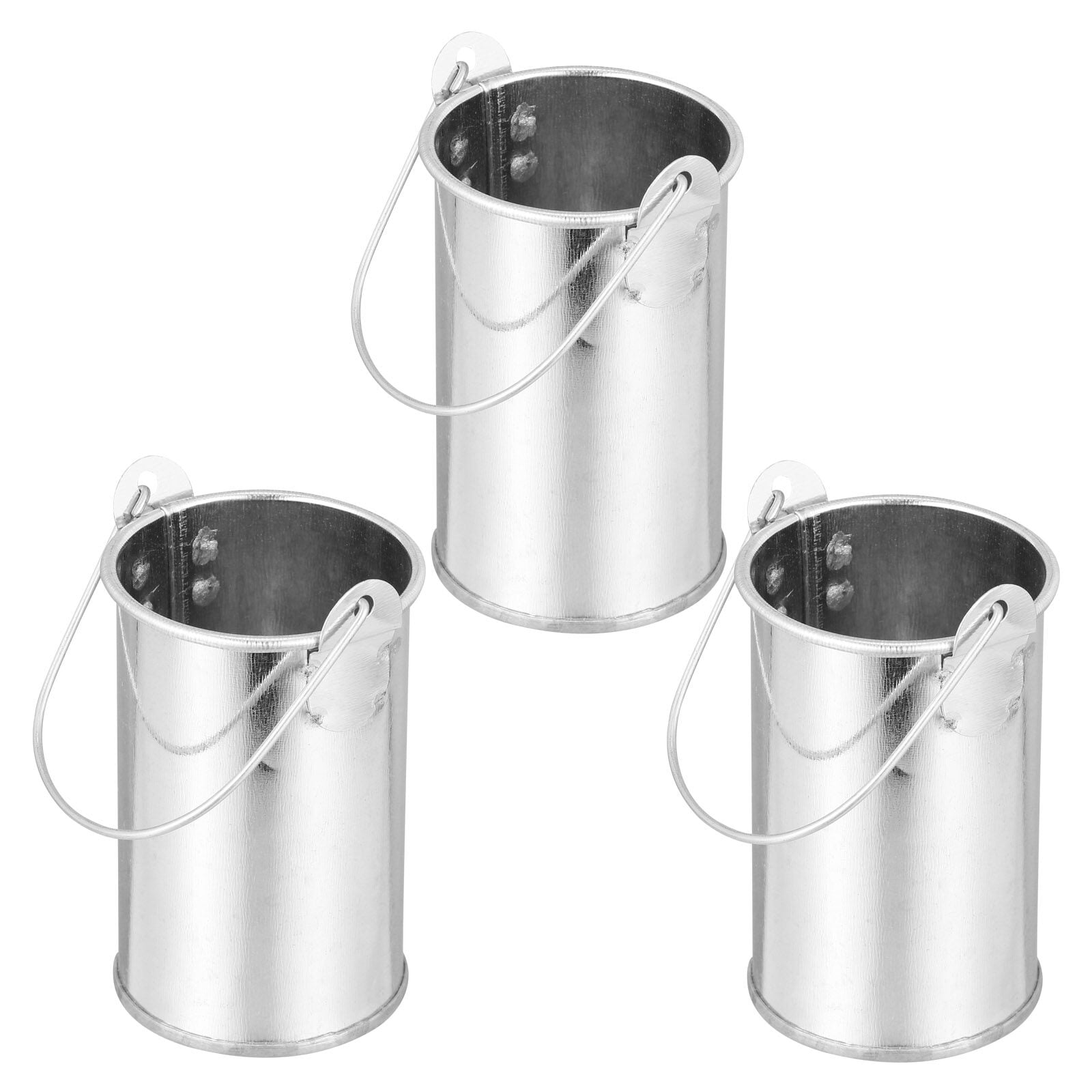 3 Pcs Tin Vase Ornament Iron Art Plant Container Flowerpots Country ...