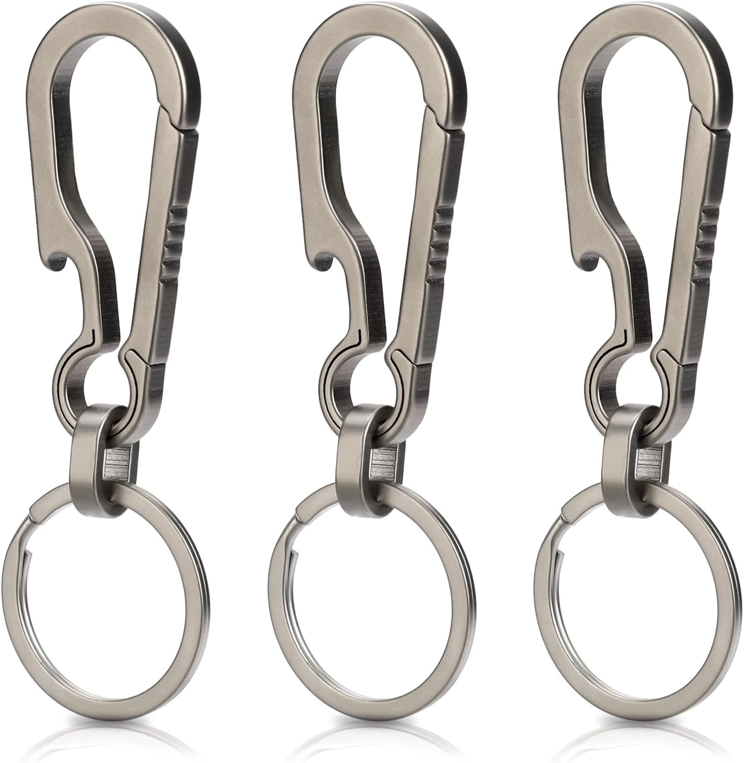 3 Pcs Titanium Carabiner Keychain Clip Hook Small Backpack Clip Heavy ...
