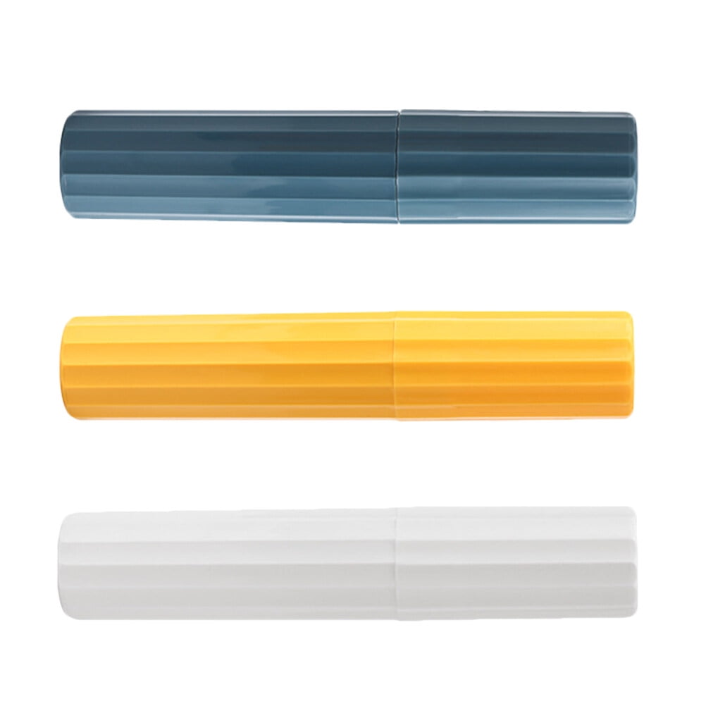 3 Pcs Toothbrush Holder Travel Toothpaste Container Makeup Portable Box ...
