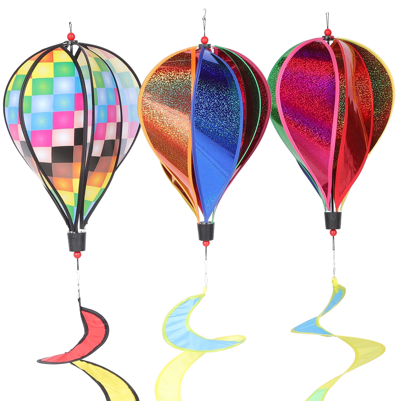 3 Pcs Toy Rainbow Pinwheel Hot Air Balloon Windmill Scene Decor ...
