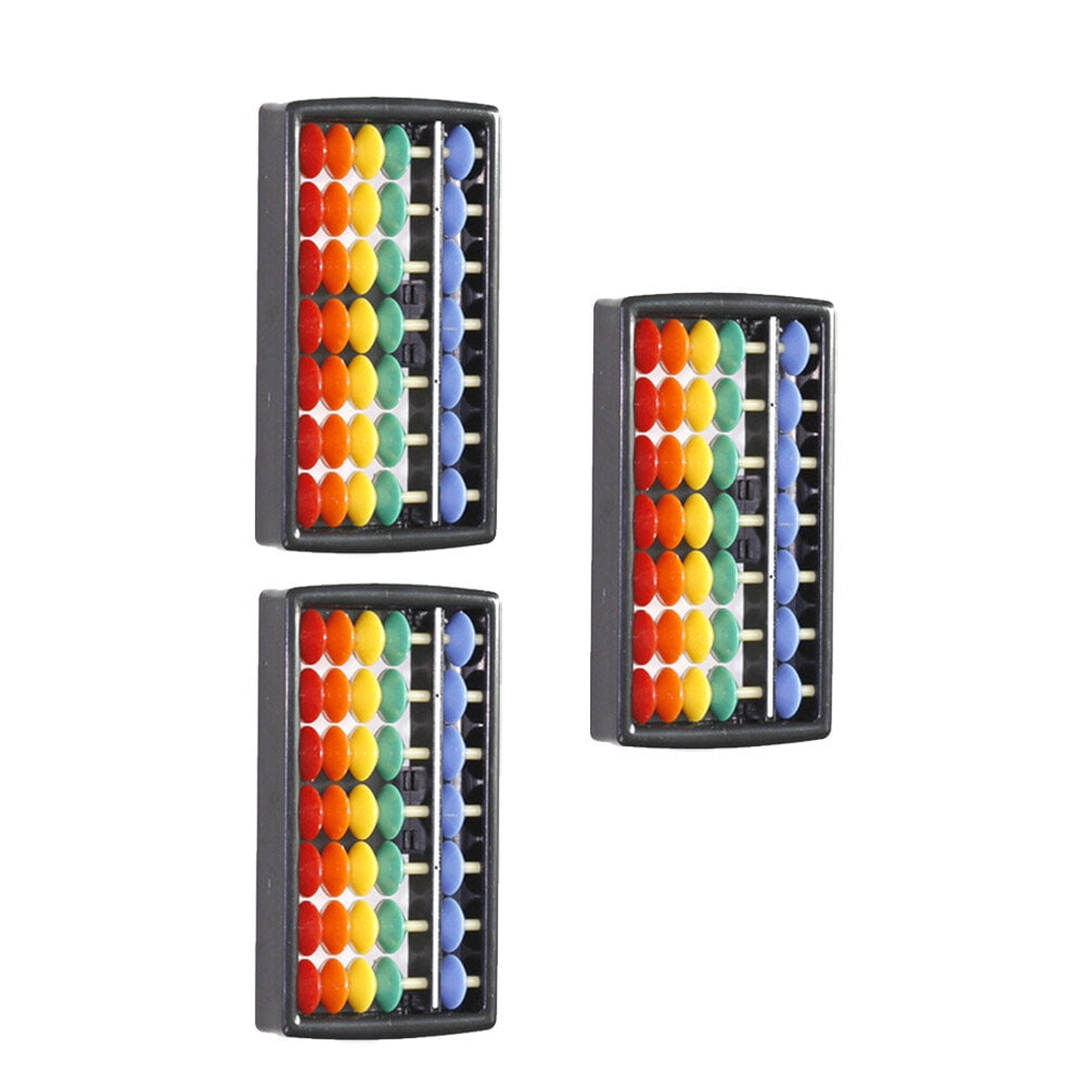 3pcs Colorful Abacus Creative Plastic Abacus 5 Beads Portable ...