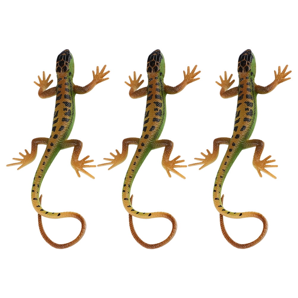 3 Pcs Toys Lizard Ornament Garden Décor Lizard Cognitive Model ...