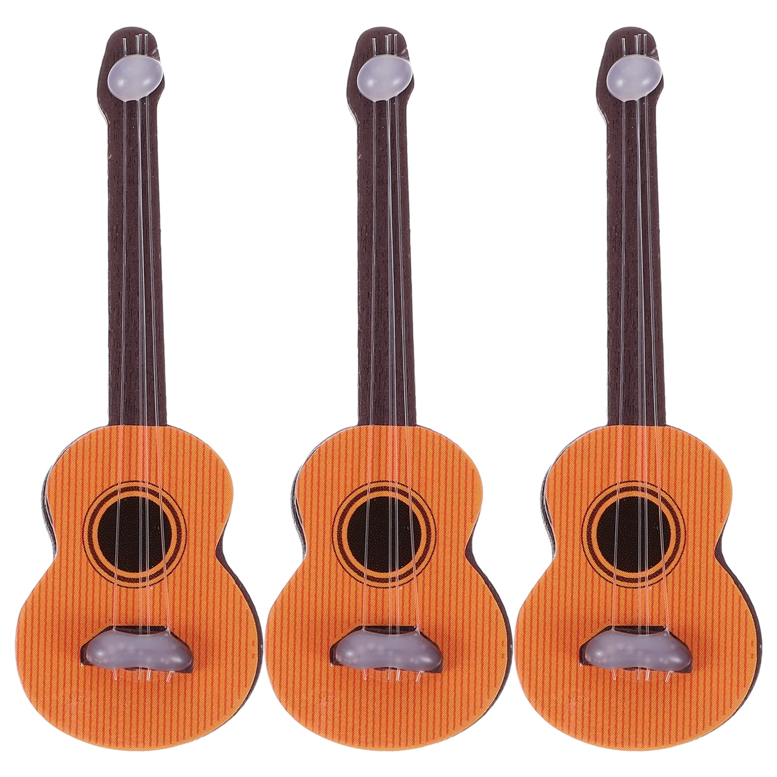 3 Pcs Toys Miniatures Dollhouse Guitar Instruments Musical Child ...