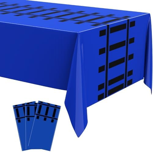 3 Pcs Train Party Decorations Railroad Track Tablecloths Express Train ...