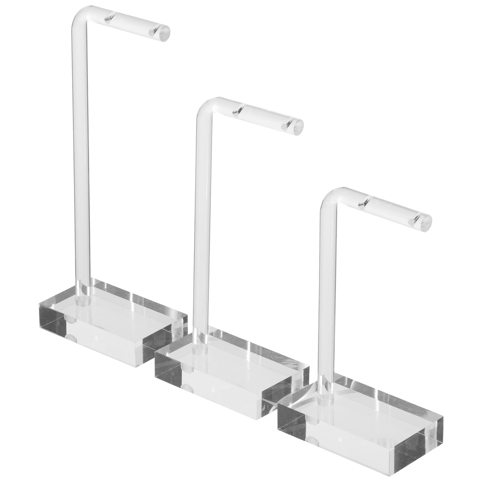 3 Pcs Transparent Earring Display Stand Rack Shape Acrylic Jewelry ...