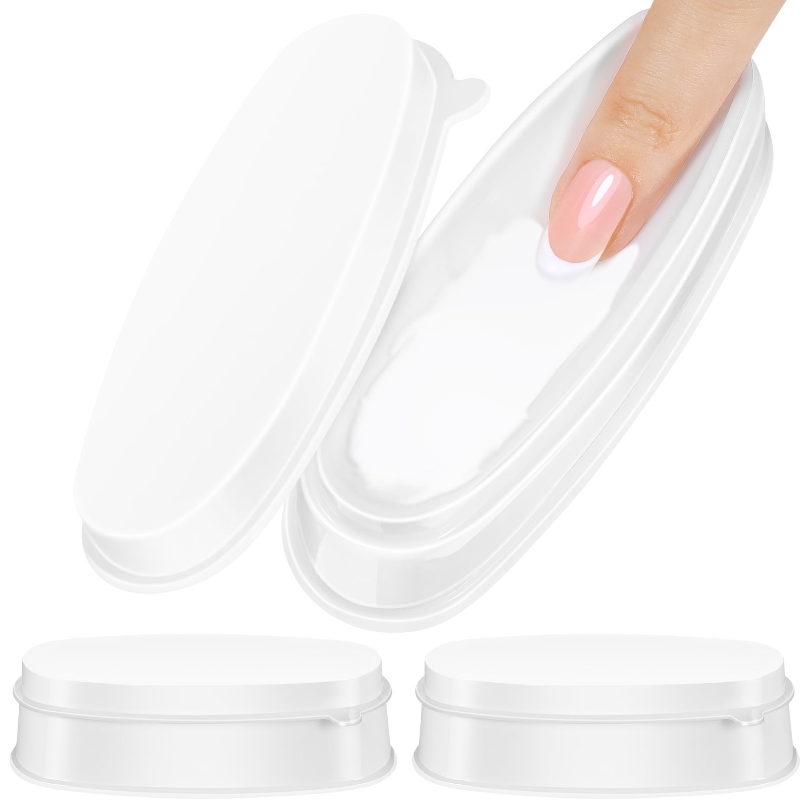 3 Pcs Trays Nail Dip Powder Jar French Container Dipping Box - Walmart.com