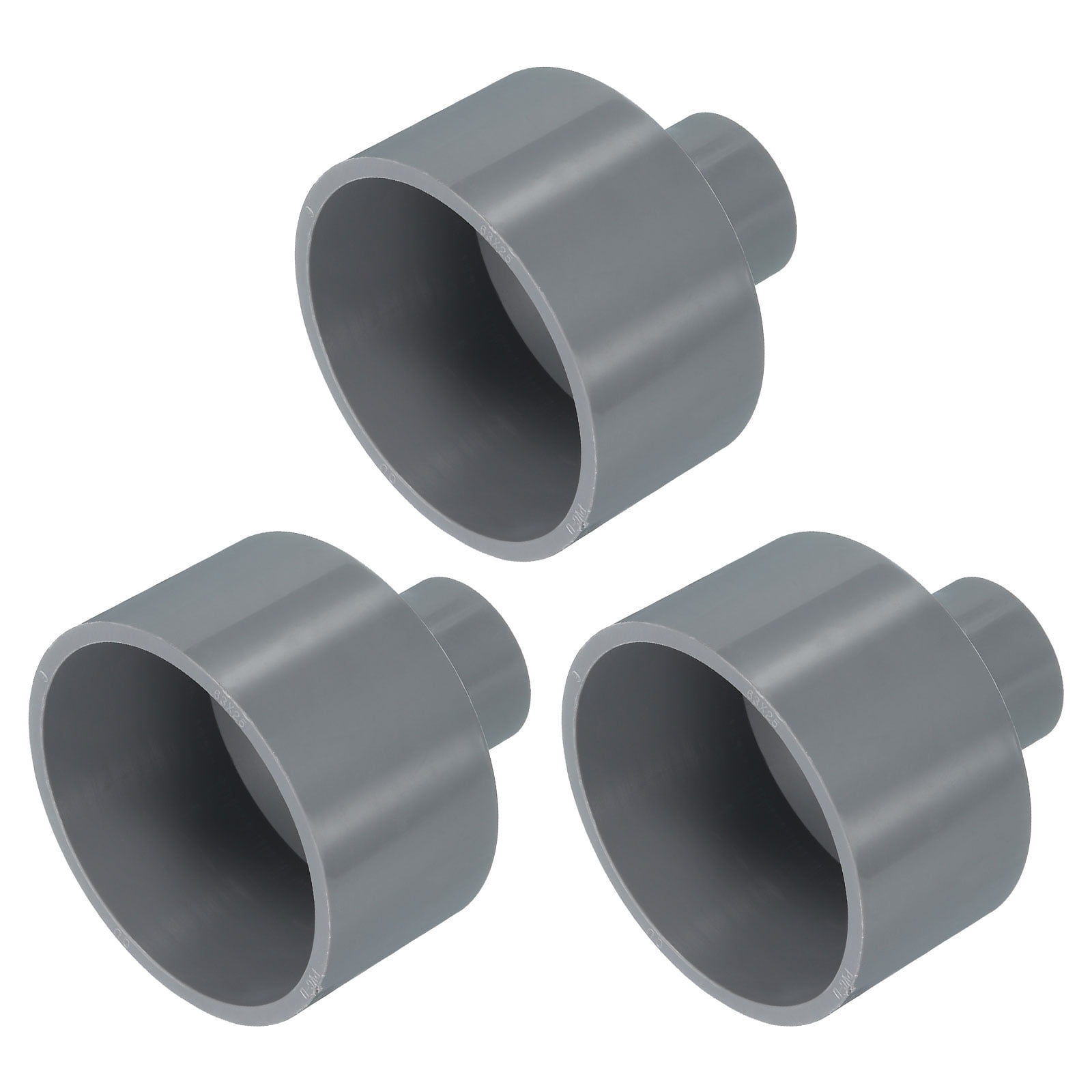3 Pcs UPVC Reducer Pipe Fitting, 63x25mm PVC Pipe Coupling Adapter ...