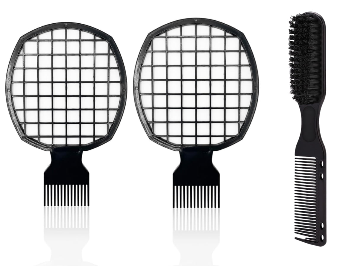 3 Pcs Upgraded Twist Combs Hair Sponge Brush, Fading Brush, Hair ...