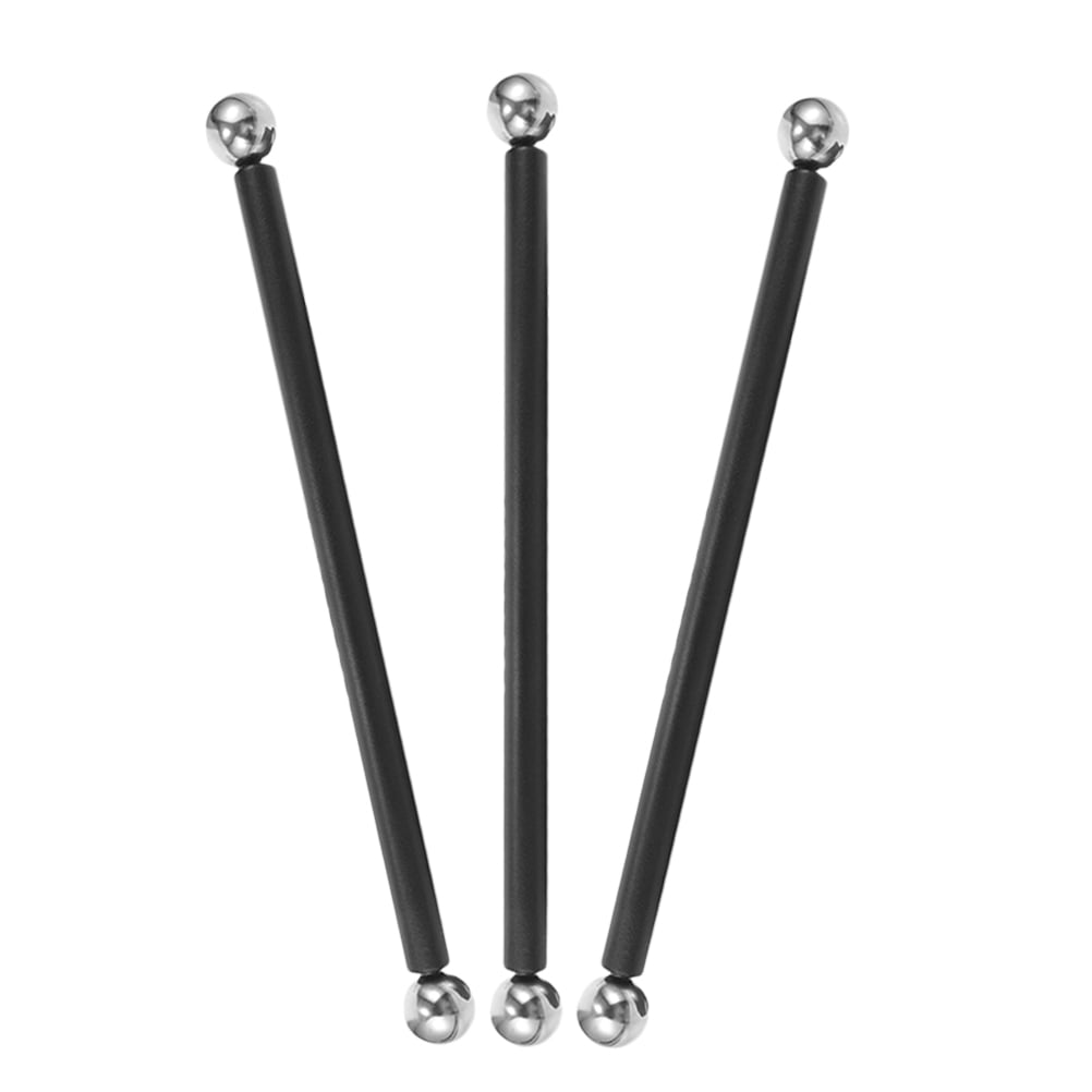 MEIBUTYUP Outdoor Lamp Post Accessory 3pcs Black Aluminum Alloy Elegant ...