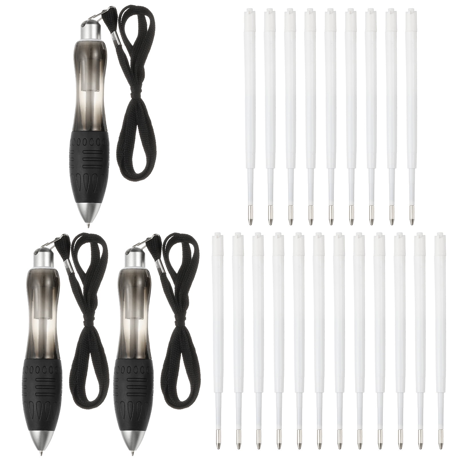 3 Pcs Uxcell Big Fat Pens, Black Heavy Weighted Ballpoint Pen ...