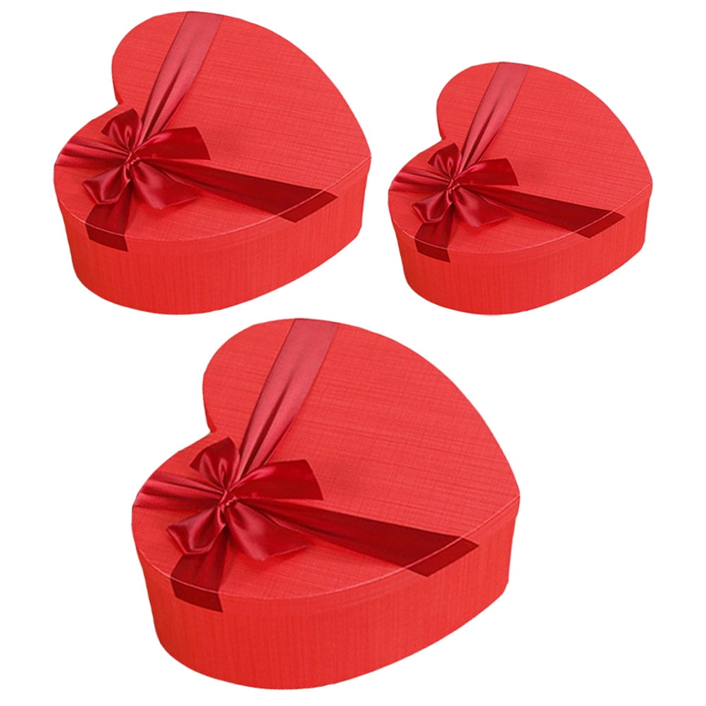 3 Pcs Valentine's Day Gift Box Heart Decor Favor Boxes Girly Gifts ...
