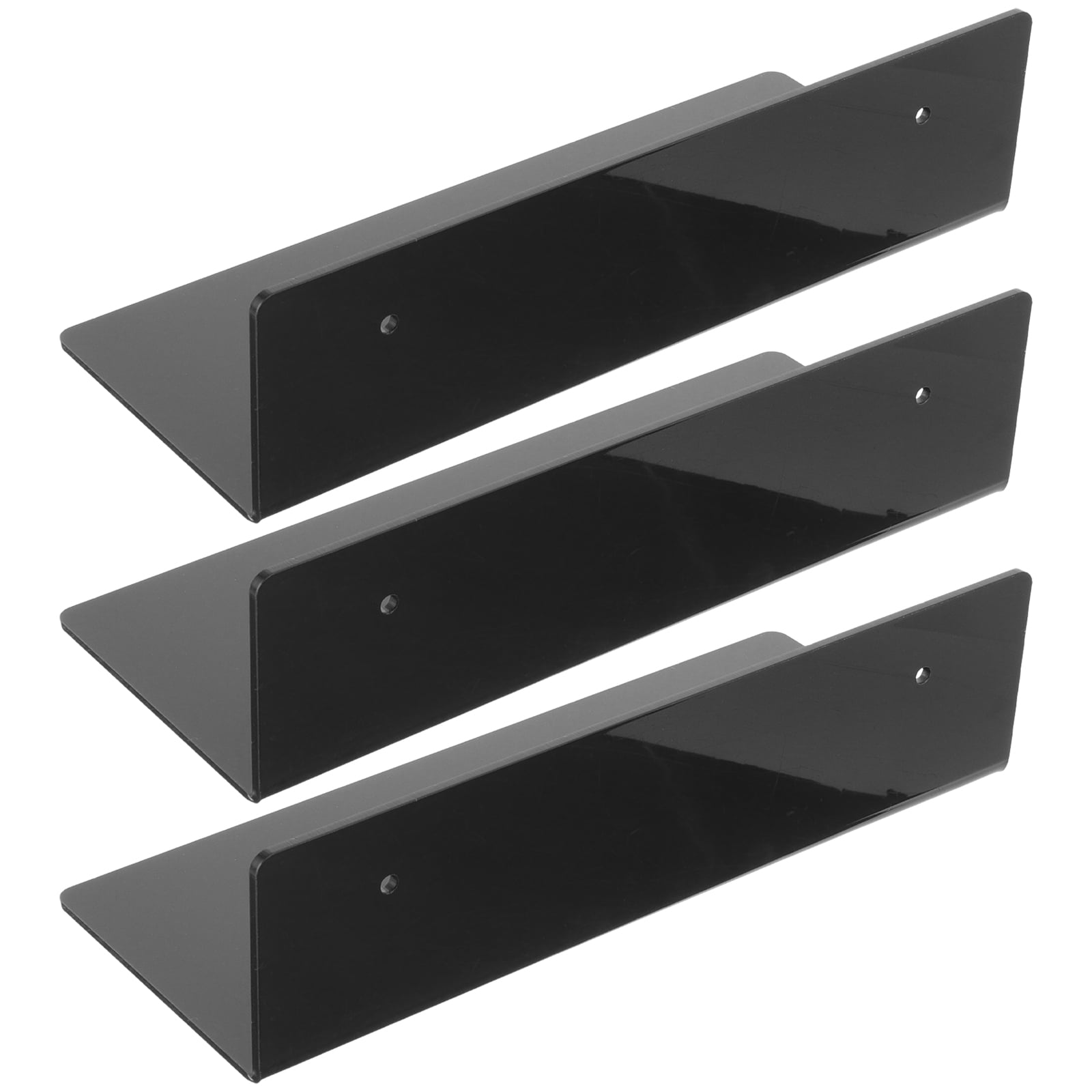 3 Pcs Wall-mounted Acrylic Shelf Floating Speaker Stand Multipurpose Bracket Office Bookshelf ...