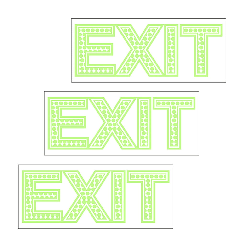 3 Pcs Warning Signs Indicator Decal Exit Direction Stickers - Walmart.com