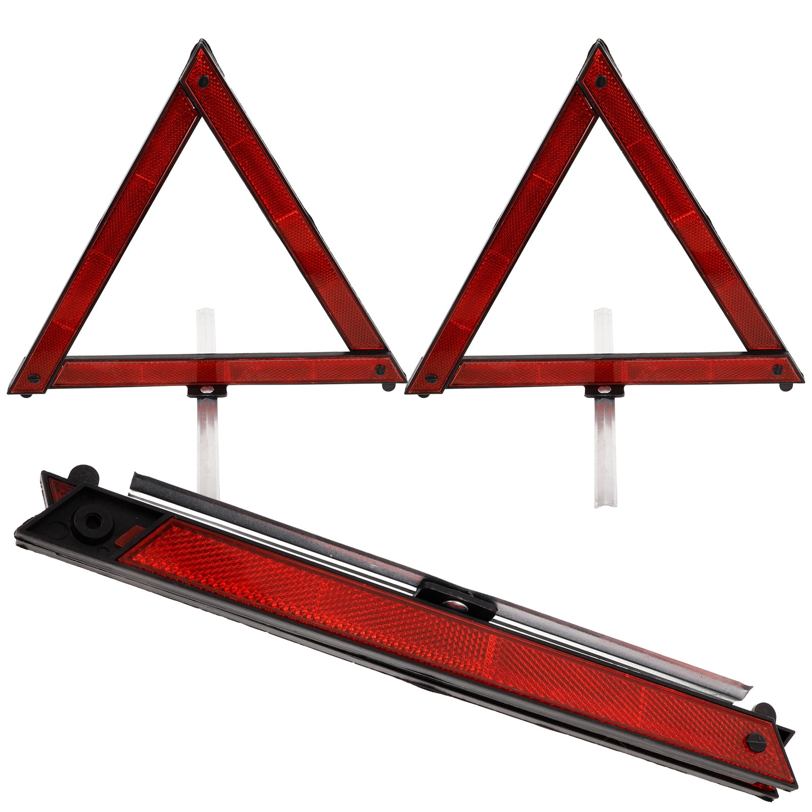 3 Pcs Warning Triangle Vehicle Emergency Kit Barriers Reflective Sign ...