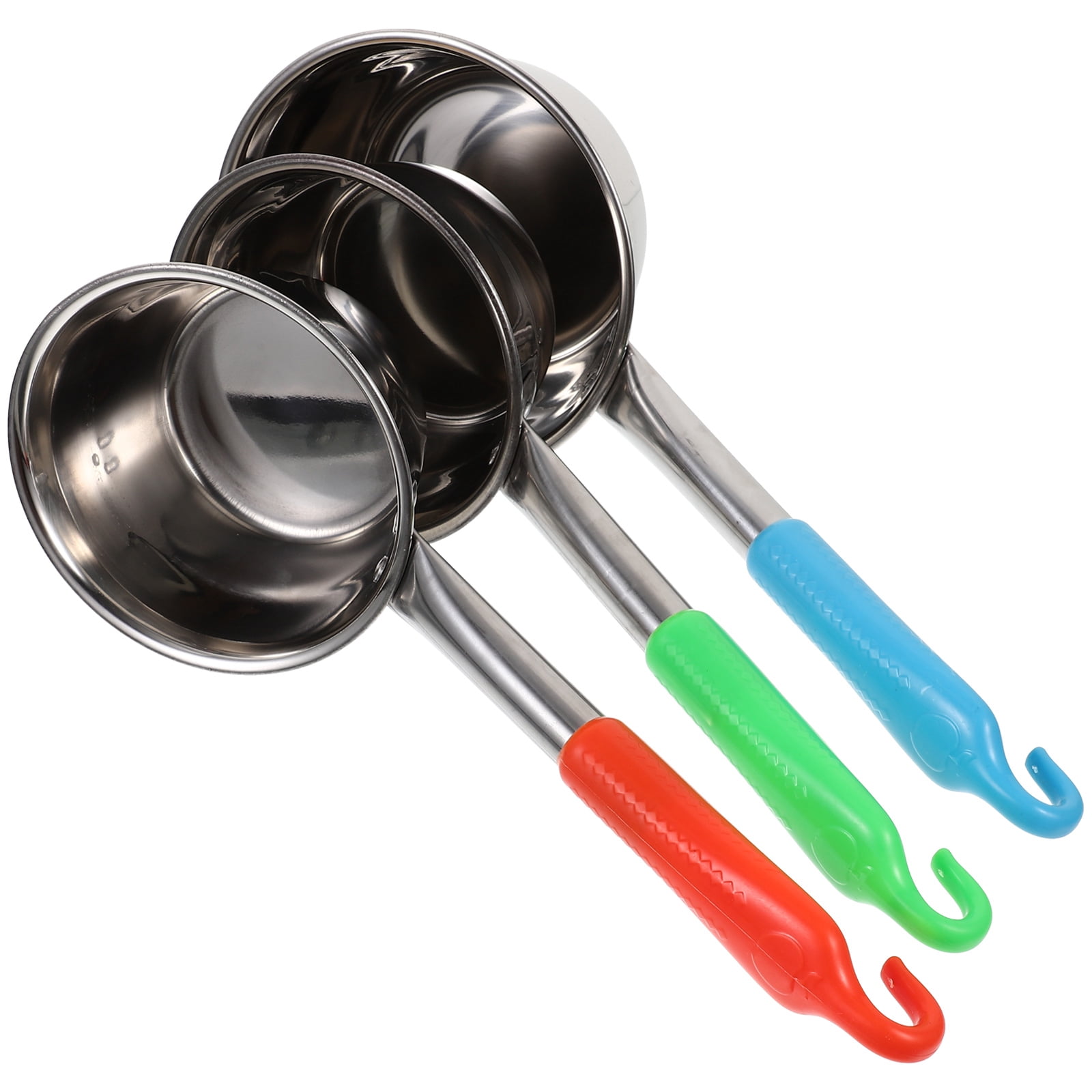 3 Pcs Water Spoon with Hook Kitchen Sets Metal Serving Spoons Ladle ...