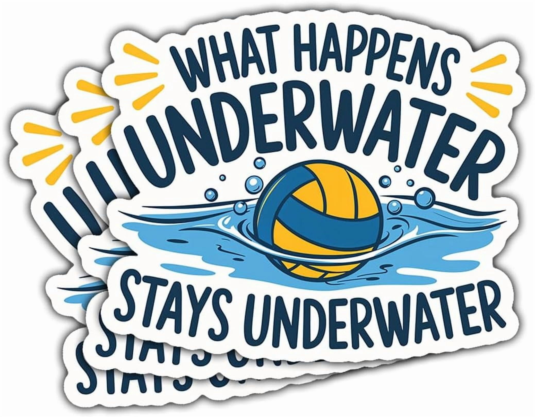 3 Pcs What Happens Underwater Stays Underwater Sticker – Funny Water ...