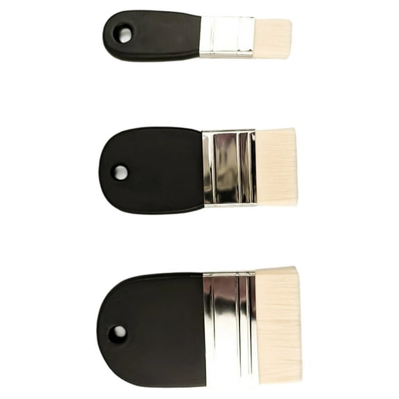 3 Pcs Wide Flat Paint Brushes for Acrylic Oil Flat Paddle Paint Brush ...