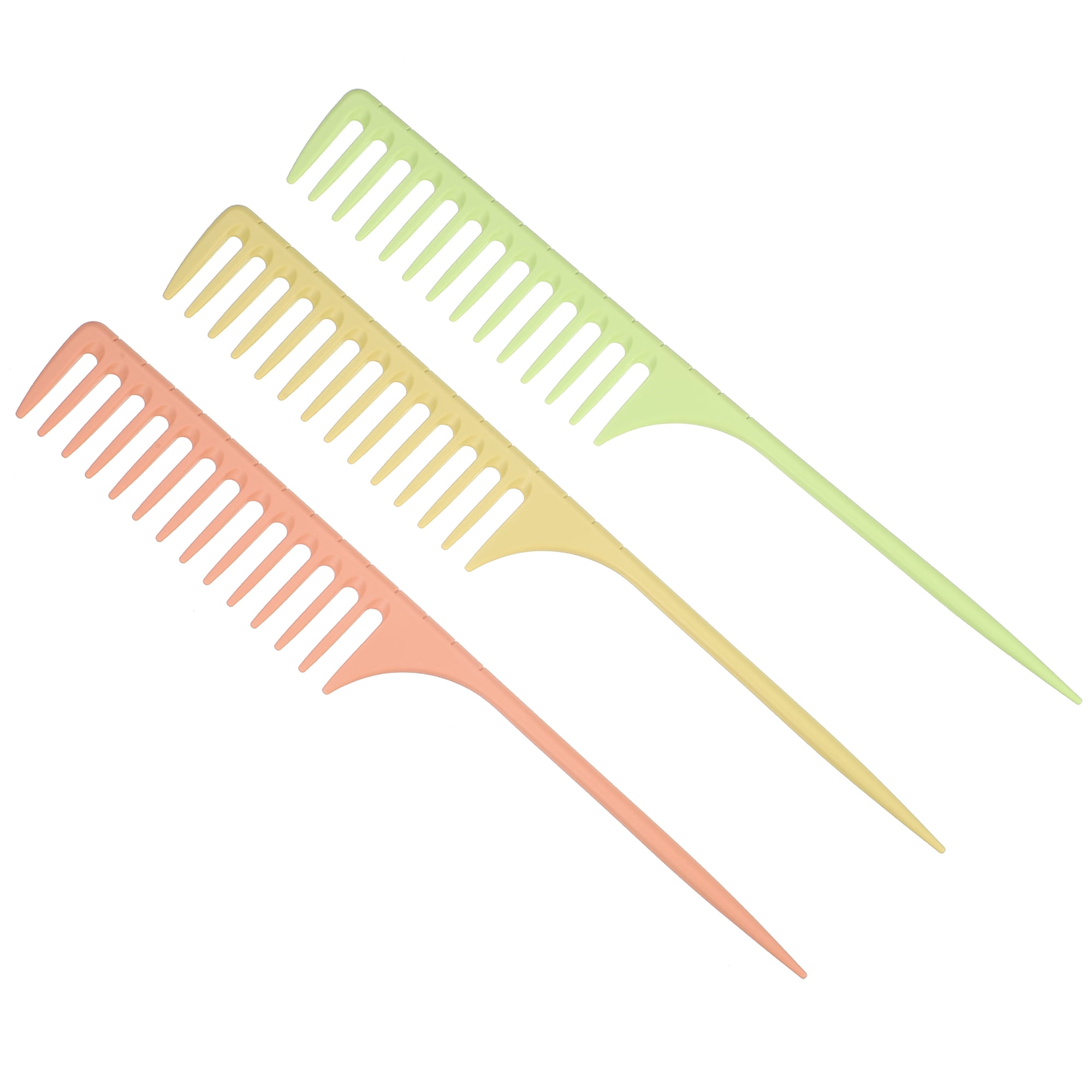 3 Pcs Wide Tooth Rat Tail Comb Tip Tail Combs for Wet Curly Hair for ...