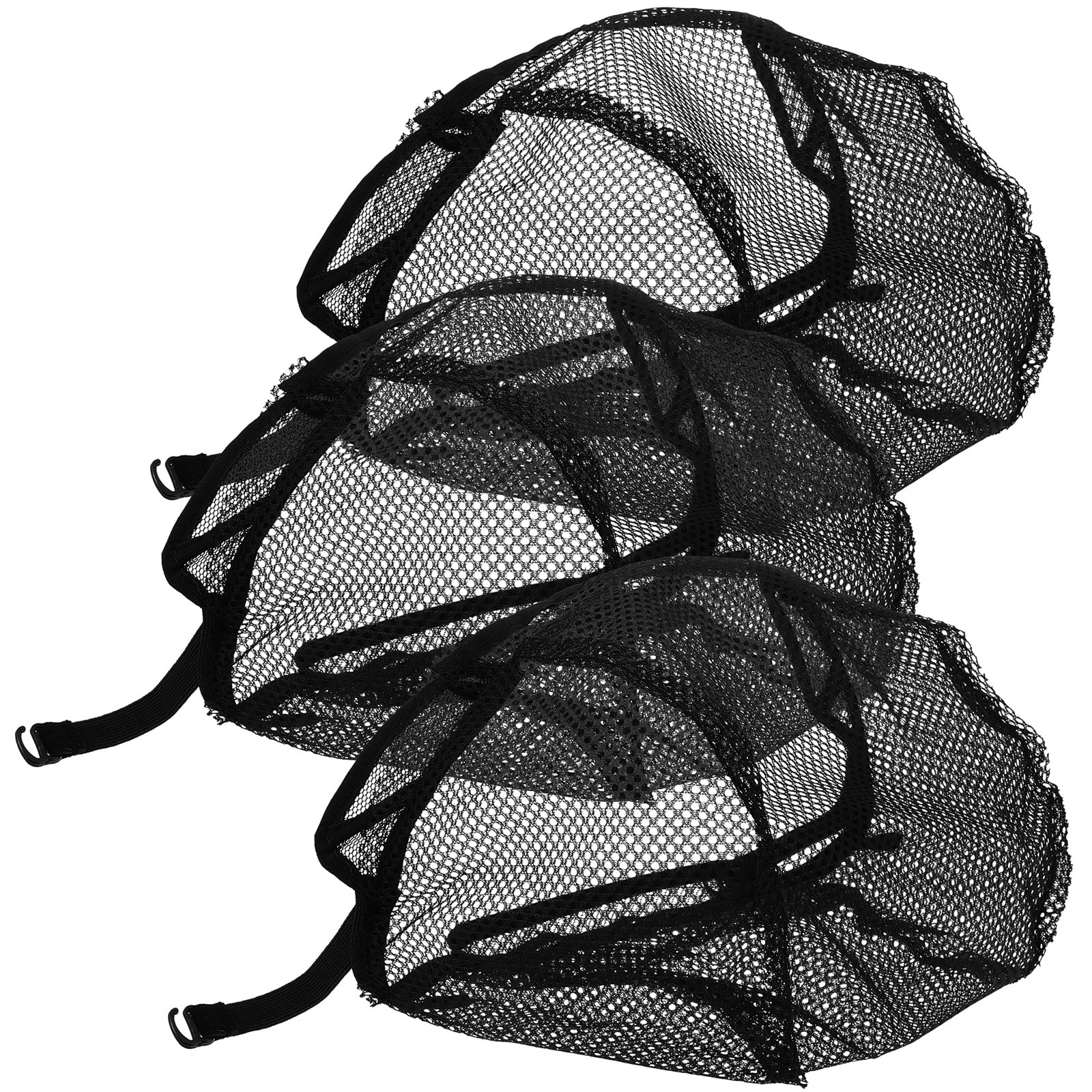 TABLZONE 3 Pcs Small Hair Weaving Mesh Comfortable Black Hair Net Cap ...