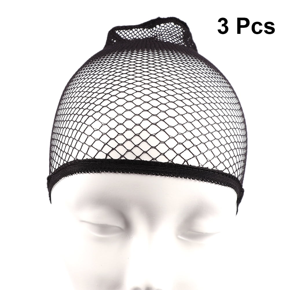 3 Pcs Hair Care Tools Hair Nets Wig Cap Black Hair Styling Dome Cap ...