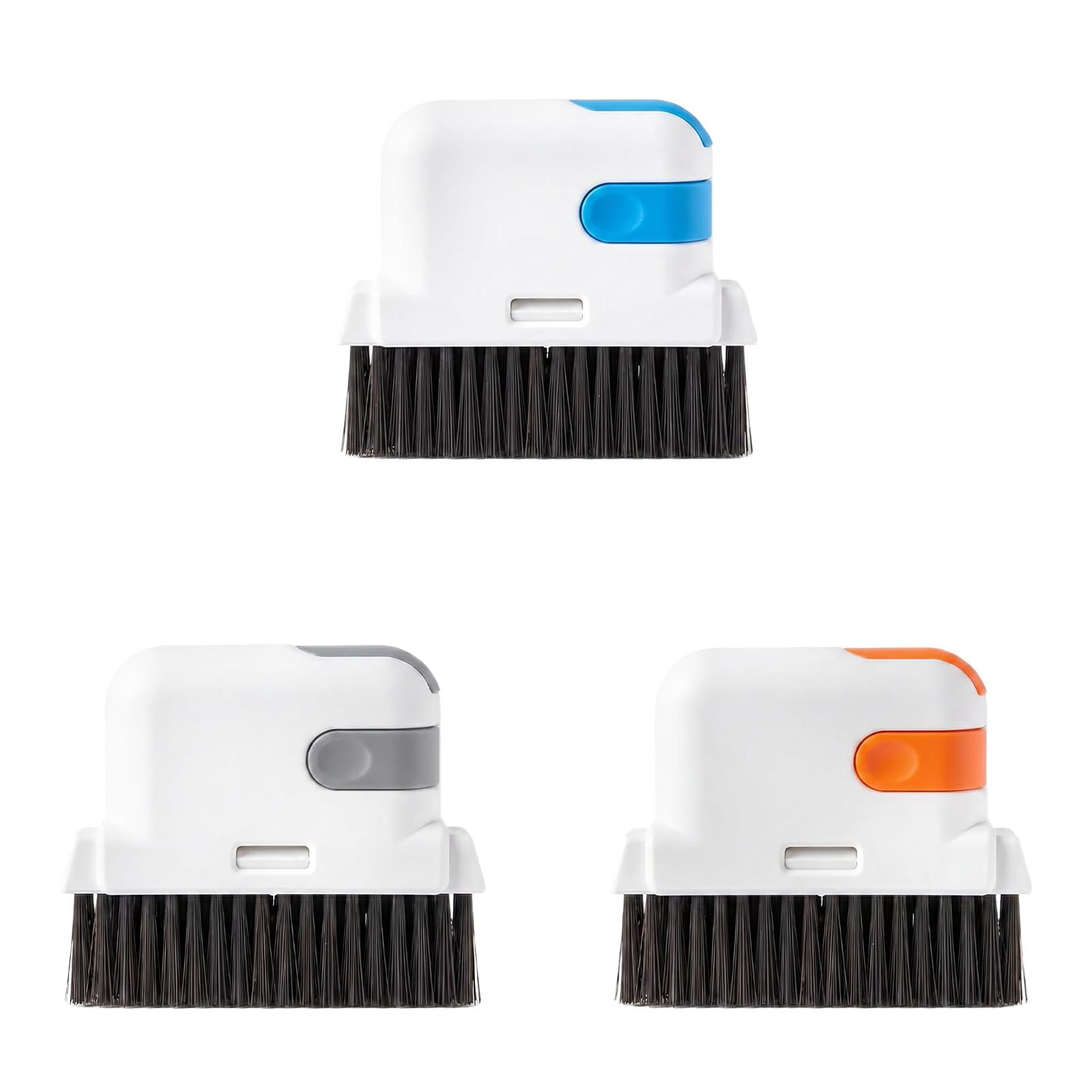 3 Pcs Window Track Cleaner Brush 4.3 x 4 Inch with Hidden Scraper, Hard ...