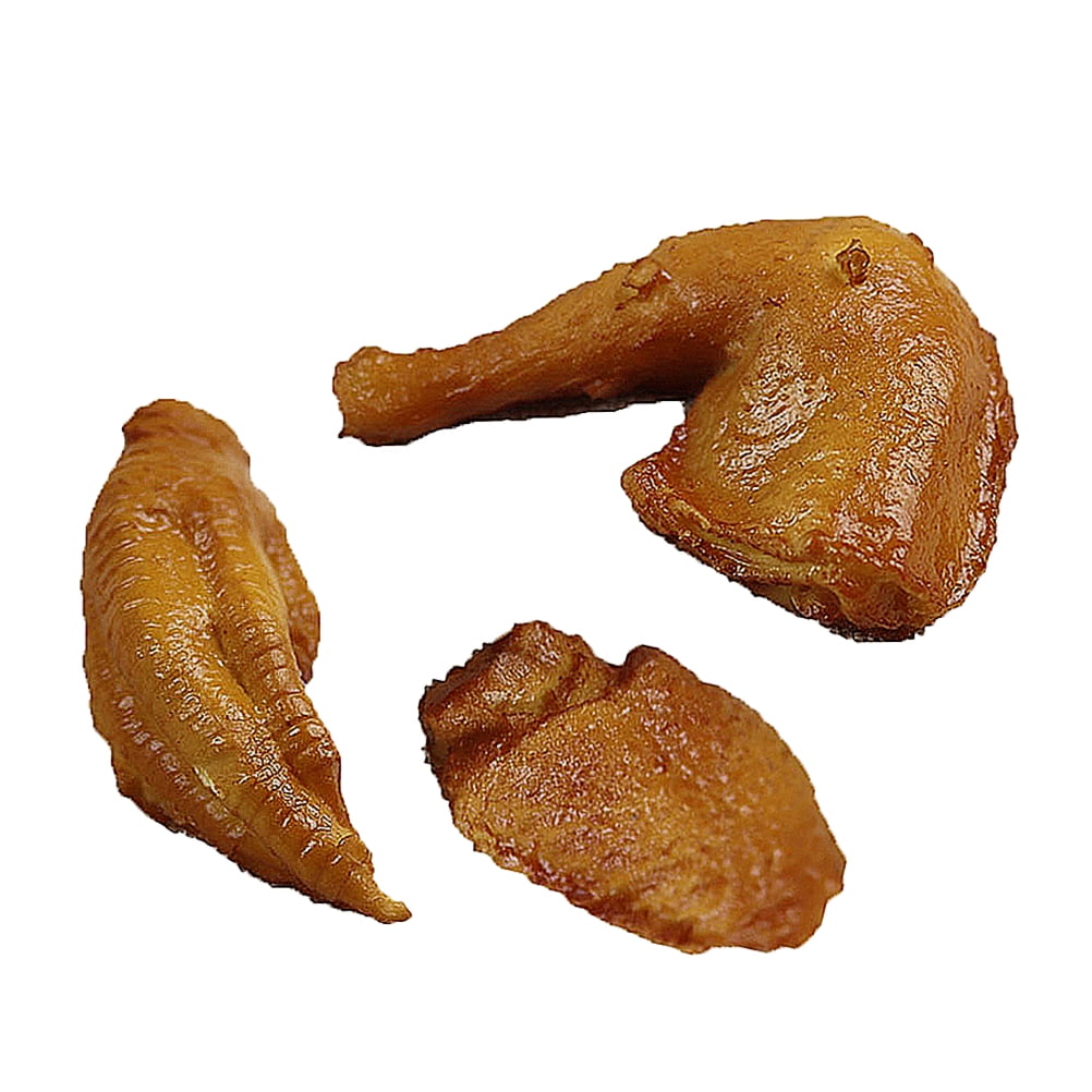 3 Pcs Fake Chicken Feet Wing Middle Joint Model Drumstick Model Chicken ...