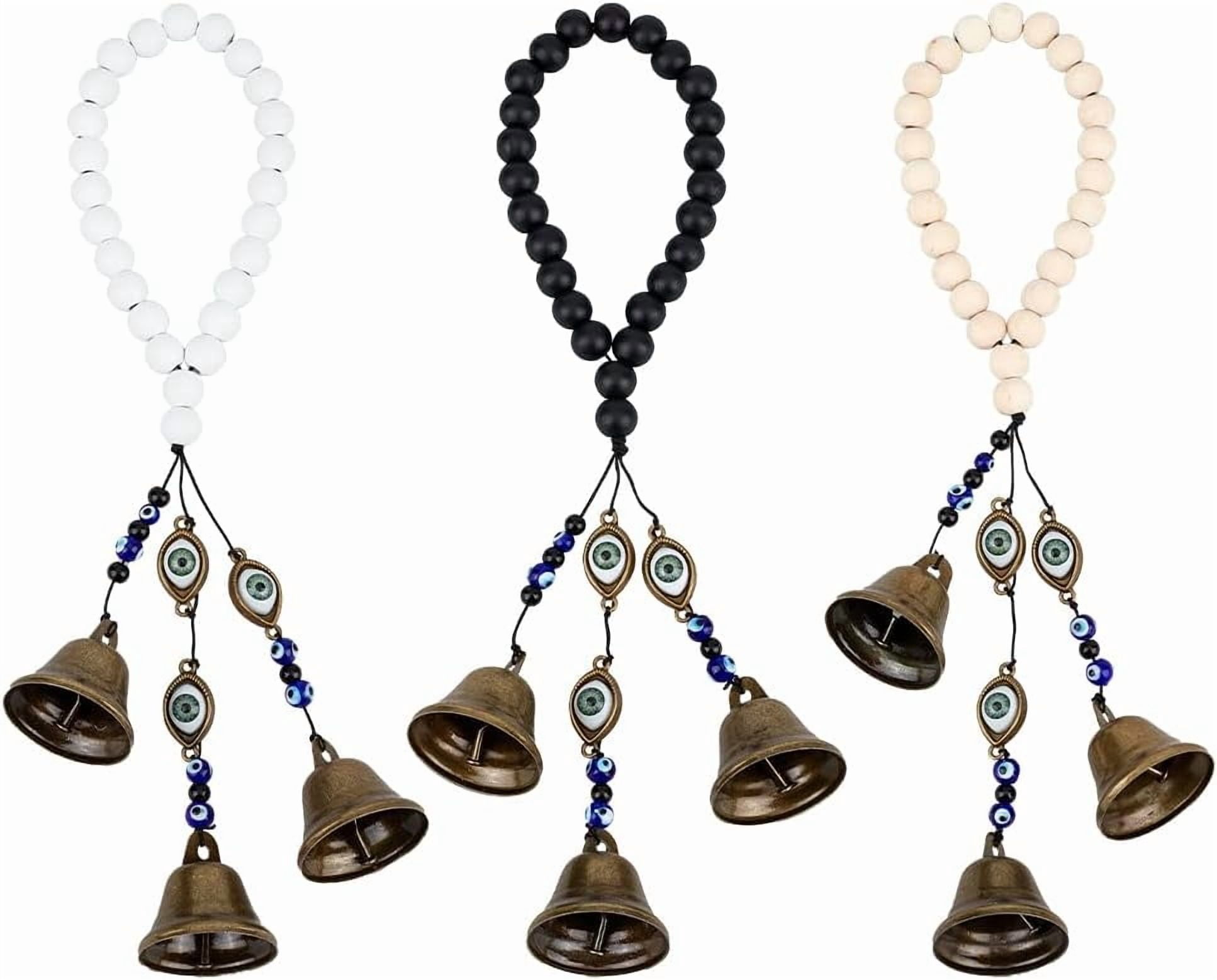 3 Pcs Witch Bells with Wood Beads 12 Inch Long Witchcraft Decor ...