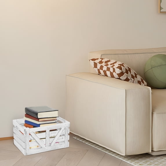 3 Pcs Wood Storage Crate with Handles Multifunctional Stackable Wood ...