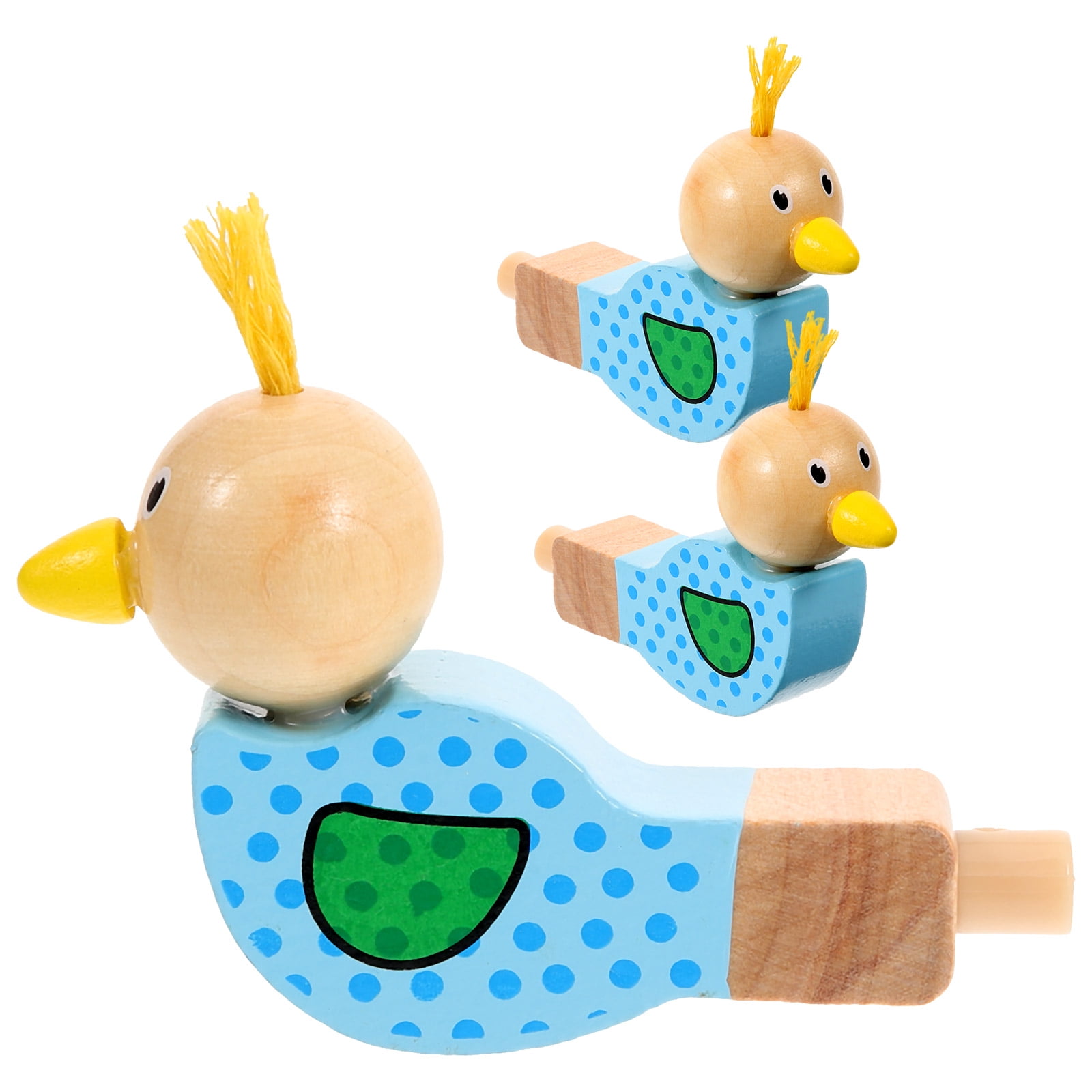 3 Pcs Wooden Bird Whistle Baby Bath Toys Cartoon Whistle Toy Outdoor ...